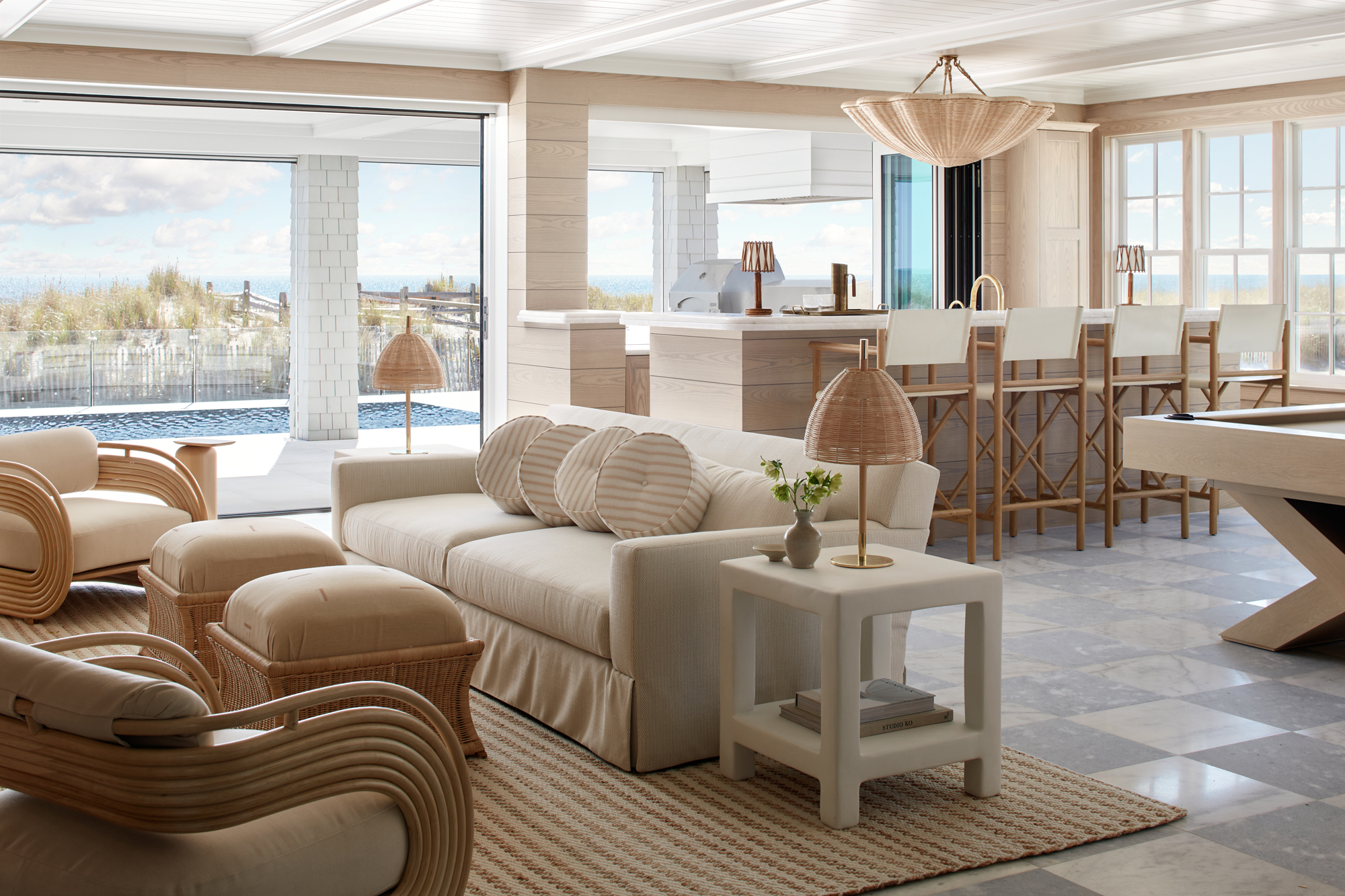 An Oceanfront House Gets a Light Touch in Longport, New Jersey - Ocean Home magazine